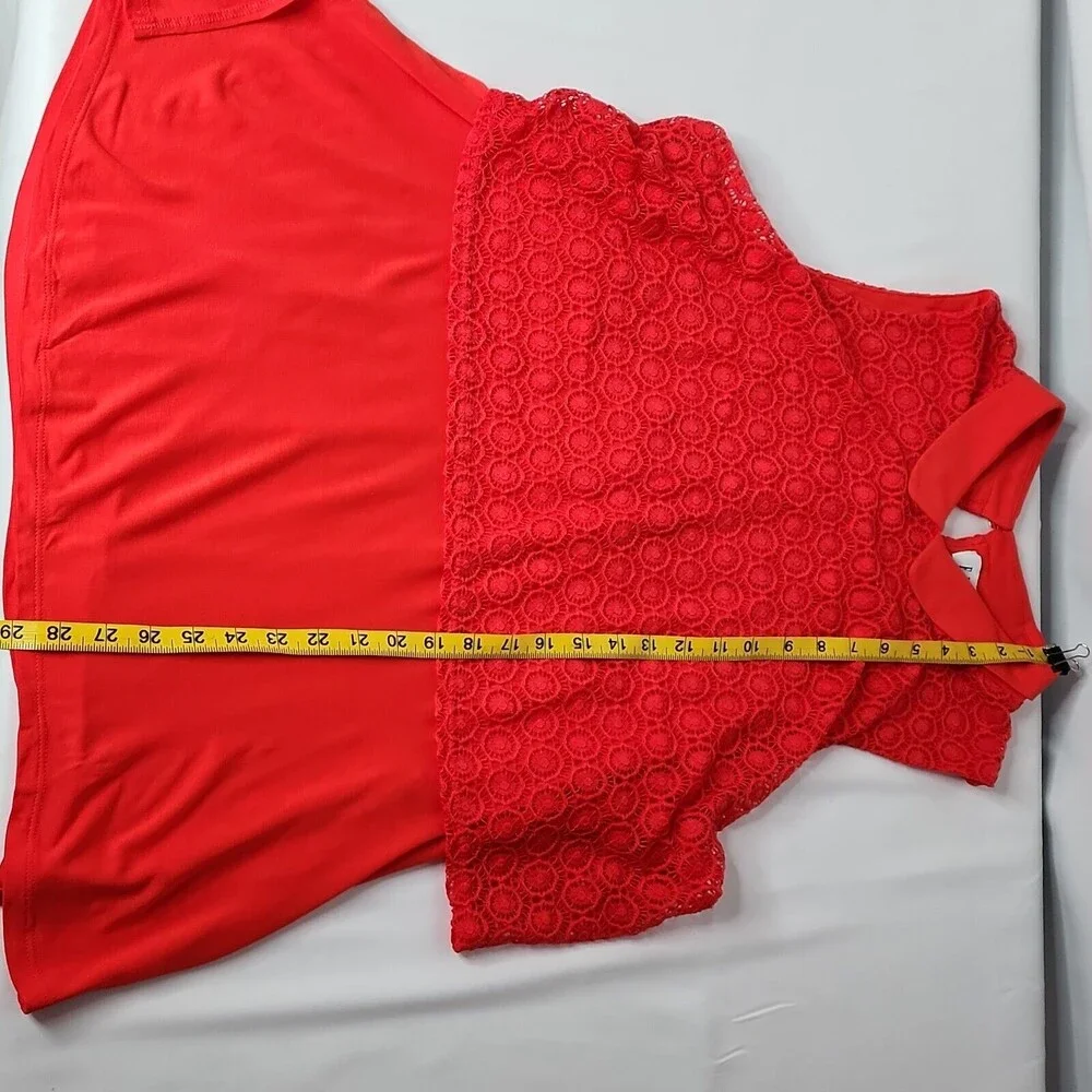 Elle | Tops | Elle Xl Sleeveless Top 62 Poppy Red Sail Away Knit ...
